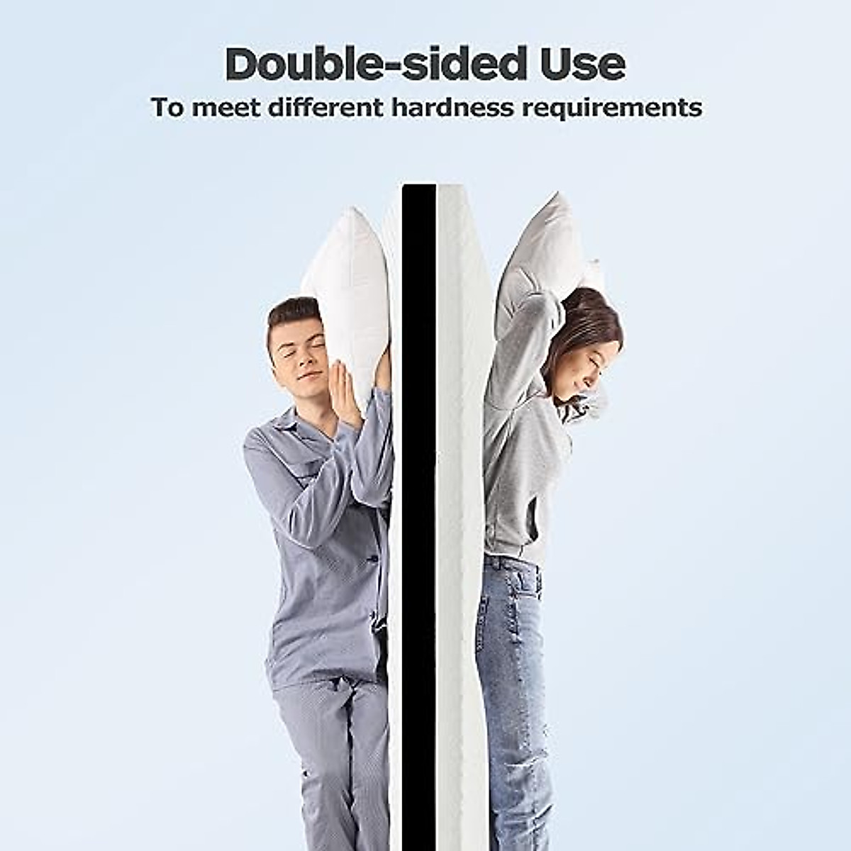 Twin XL Mattress Topper 4 Inch Gel Memory Foam Cooling Mattress Pad for College Dorm Bed, Double Sided Fabric Cover for Double Sided Use Bed Topper Comfort Support Pain Relief (Removable Soft Cover)