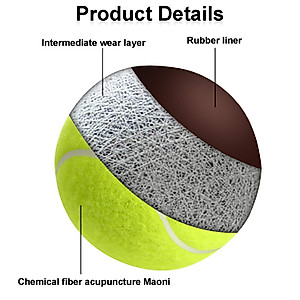 Gejoy 4 Packs Tennis Training Ball with String Tennis Trainer Balls Self Practice Trainer Tool Tennis Ball Training Equipment for Tennis Trainer Practice Exercise