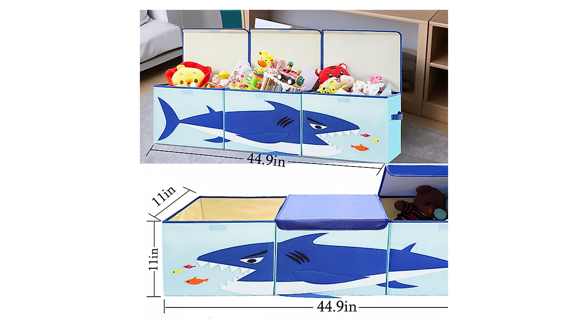Extra Large Navy Blue Toy Box for Kids – NIETEIN