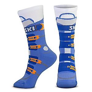 ChalkTalkSPORTS Skiing Woven Mid-Calf Socks | Everyday Casual Ski Socks | Ski Boot Adult