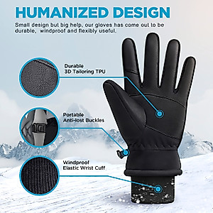 rivmount Winter Gloves Women Men,Touchcreen Insulated Warm Gloves Cold Weather Windproof Thermal Snow Gloves Skiing,Driving,Biking,Running 605