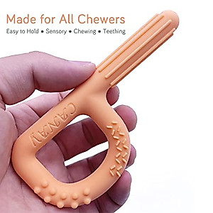 Original Hand-Held Sensory Chew Toys for Autistic Children(3 Pack), Chew Sticks fo Kids, Alt. to Chew Necklaces for Sensory Kids, Teething, Oral Motor Stimulation, ADHD, SPD - Silicone Teether Toys