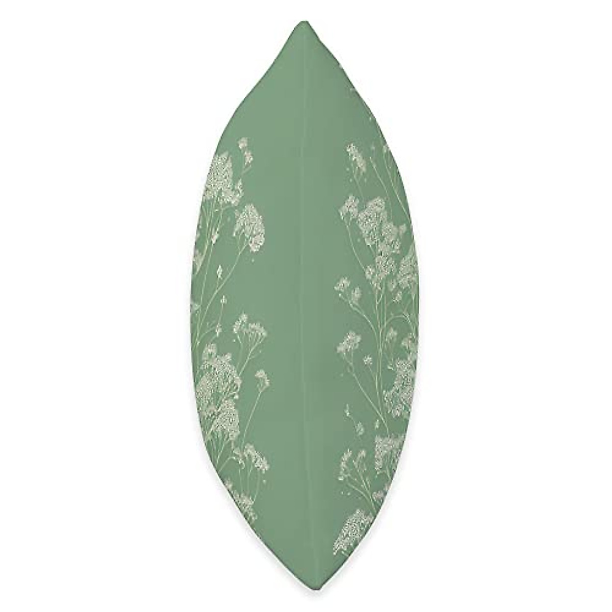 Aesthetic Designs by Moshitaishi Sage Green Botanical Flower Minimalist Pastel Mint Aesthetic Throw Pillow, 16x16, Multicolor