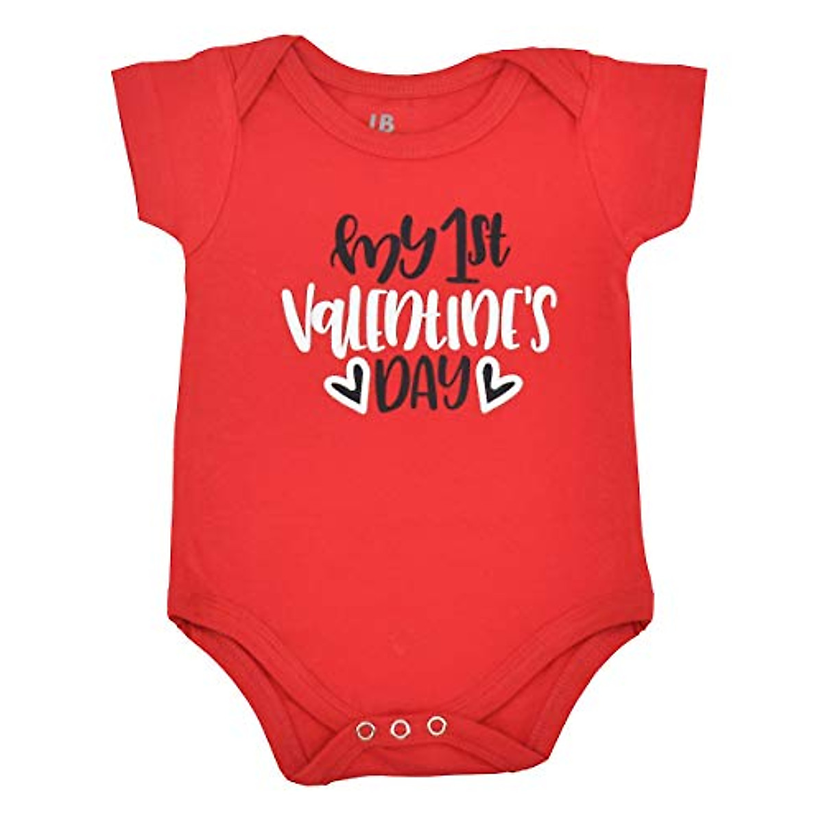 Unique Baby Girls My 1st Valentine's Day Romper Layette Set (3 Months)