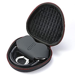 Hard Travel Carrying Case for Apple AirPods Max Headphone and It's Accessories, Protective Storage Bag - Black(Black Lining)