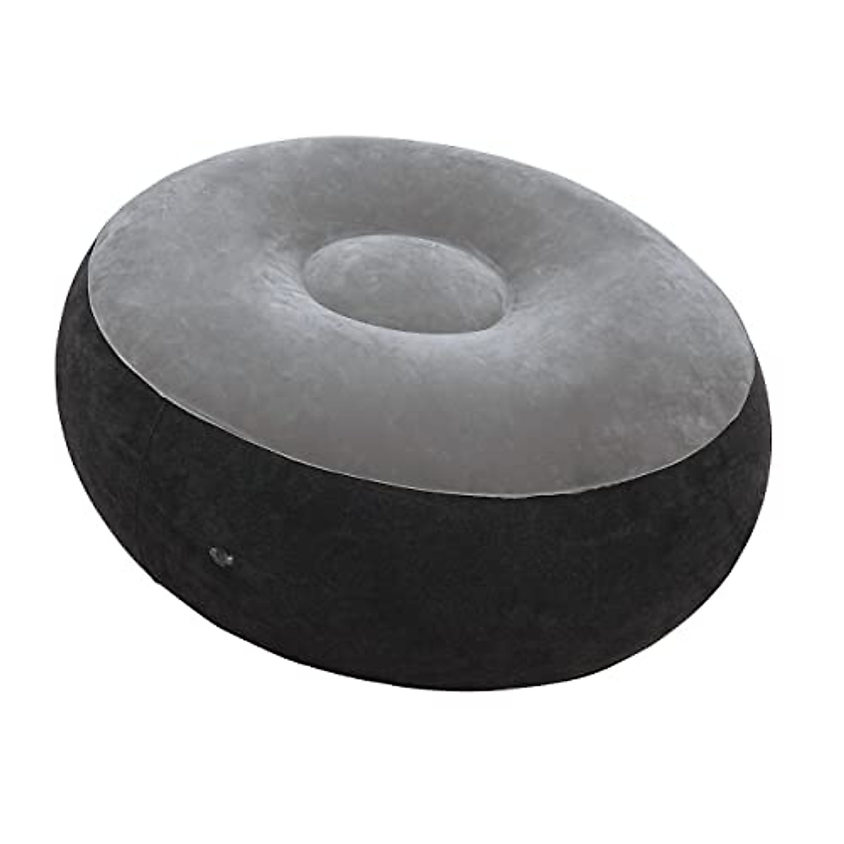 Intex Inflatable Ultra Lounge Chair With Cup Holder & Ottoman Set, Vinyl, Gray (5 Pack)