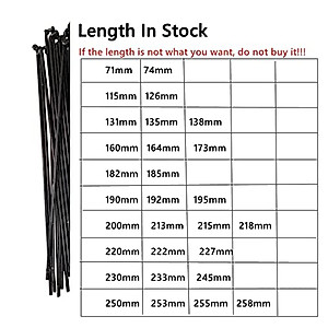 PACUM 10PCS 12G (2.5mm Dia) E-Bike Spokes Fit for MTB/Fat Electric Bicycle or Ebike Front/Rear Wheel Conversion Kit (Color : 138mm)