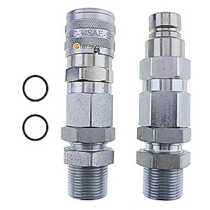 FridayParts Hydraulic Quick-Connect Coupler AT312877 KV13884 for John Deere 332 326D 280 332D 325 333D 270 328 328D 260