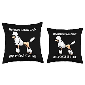 Standard Poodle Gifts Poodle Accessories & Stuff Funny Women Mom Doodle Dog Poodle Lovers Groomer Throw Pillow, 16x16, Multicolor