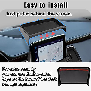 Neepiar Center Console Dash Storage Tray Compatible with 2021 2022 2023 2024 GMC Yukon/Chevy Suburban/Tahoe Center Console Organizer Storage Box Interior Insert Accessories (Not for Denali)