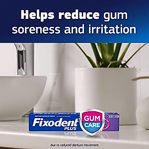 Fixodent Plus Denture Adhesive Cream for Fulls and Partials, 2 oz (57g) - 1 Count