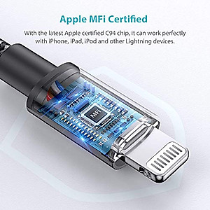 [Apple MFi Certified] iPhone Fast Charger, Veetone 20W PD Type C Power Wall Charger Plug with 6FT Nylon Braided USB-C to Lightning Quick Charging Sync Cable for iPhone 14/13/12/11/XS/XR/X/iPad/AirPods