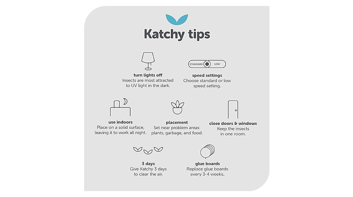 Katchy Midnight Indoor Insect Trap for Fruit Flies & Gnats