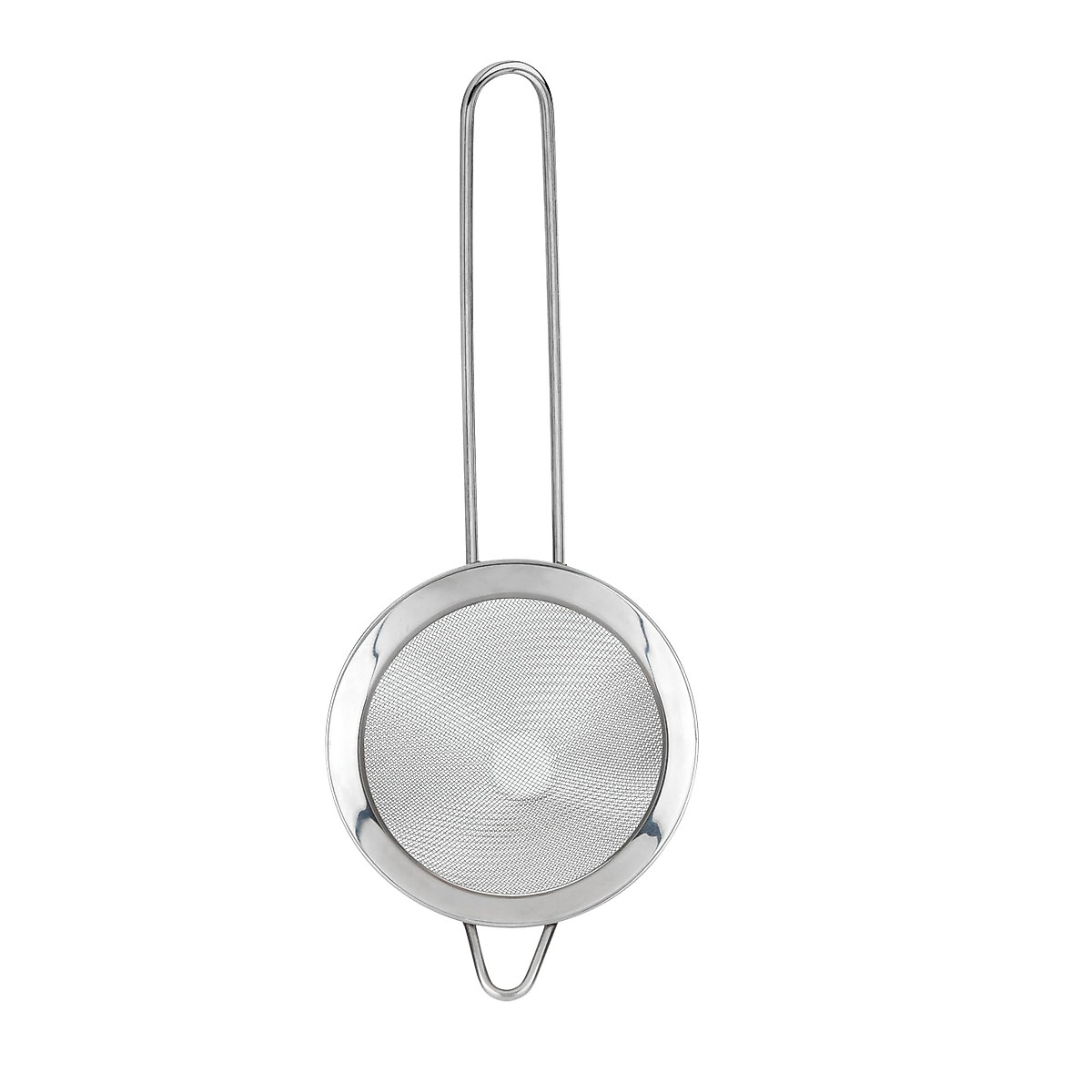 Viski Cone Strainer - Fine Mesh Strainer Stainless Steel Bar Tool - Small Cocktail Strainer for Drinks with Handle - 9.24in Set of 1, Metallic