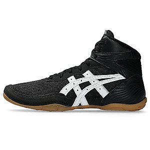 ASICS Kid's MATFLEX 7 Grade School Wrestling Shoes, 2, BLACK/WHITE
