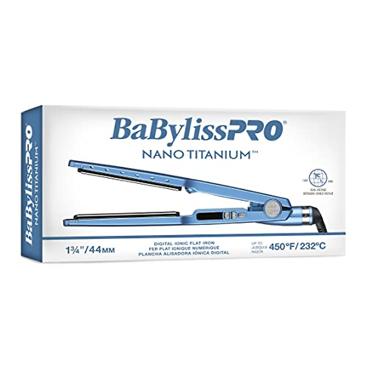 BaBylissPRO Nano Titanium 1-3/4" Ionic Straightening Iron