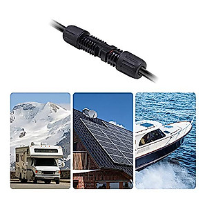 RENOGY Pair Male/ Female Solar Panel Cable Connectors Double Seal Rings for Better Waterproof Effect