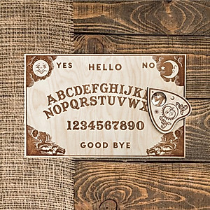 Wooden Handmade Talking Spirit Board with Planchette - Premium Quality Talking Board (Medium Classic Style)