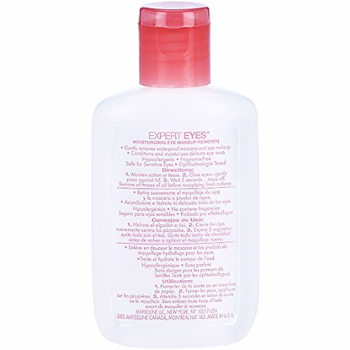 Maybelline New York Expert Eyes Moisturizing Eye Makeup Remover, 2 Count