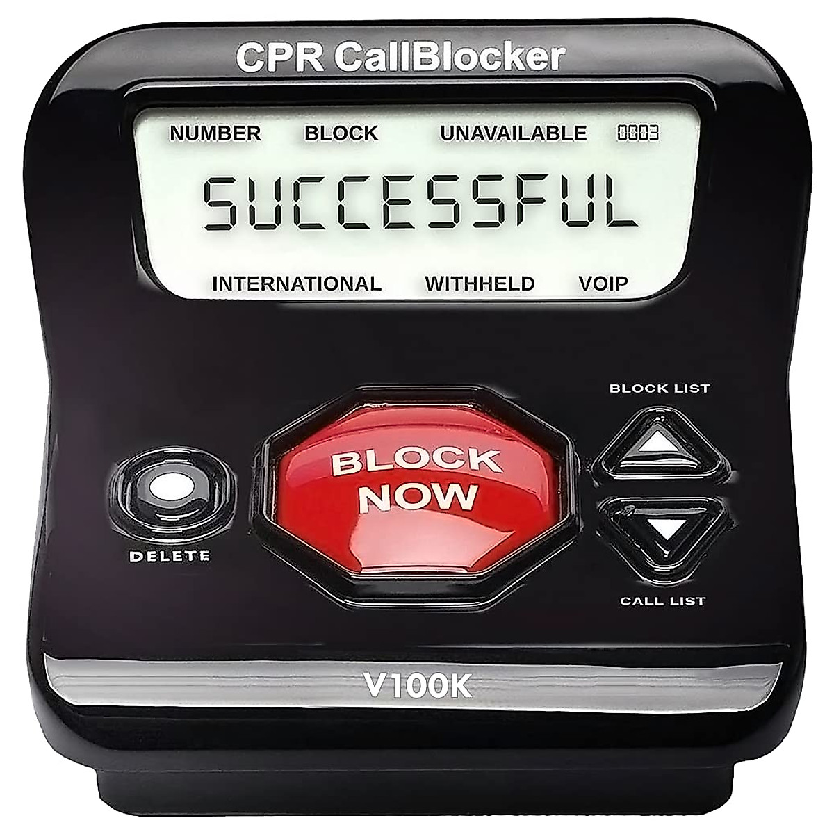 CPR V100K Spam Call Blocker for Landline Phones – Stop All Unwanted Calls at a Touch of a Button - Scam Call Blocker for Home Phones