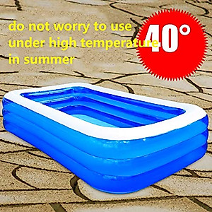 TOE Inflatable Family Swimming Pools 3-Floor Lounge Pool for Kiddie Kids Adults Infant Toddlers Easy Set Swimming Pool for Garden Backyard Outdoor Summer Water Party