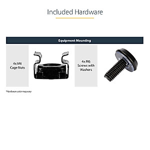StarTech.com 1U Server Rack Shelf - Universal Rack Mount Cantilever Shelf for 19" Network Equipment Rack & Cabinet - Heavy Duty Steel – Weight Capacity 33lb/15kg - 7" Deep Tray, Black, TAA