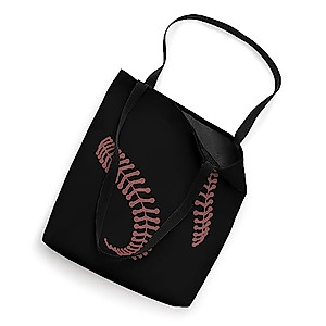 Baseball Lover Player Coach Fan Vintage Red Stitches Graphic Tote Bag