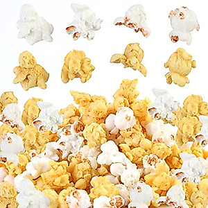 120 Pieces Popcorn Decorations Miniature Fake Popcorn Artificial Popcorn Prop Figurines Display for School Resin Popcorn for Popcorn Party Movie Night Party DIY Photo Props Christmas Popcorn Decor