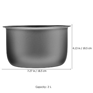 Rice Cooker Inner Pot 2L Rice Cooker Replace Liner Aluminum Alloy Rice Cooking Container Nonstick Cooking Pot Inner for Kitchen