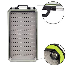 Fly Box Magnet Waterproof Fly Fishing Box Smart Pocket Size Fishing Storage Fishing Tackle Case(M)