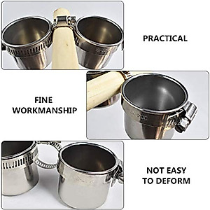 Zerodeko 1pc Parrot Food Cup Bird Cages for Parakeets Parrot Water Bowl Bird Feeder for cage Crate pet Accessories Parrot Feeder Container Drinking Fountain Stainless Steel Feeding Machine