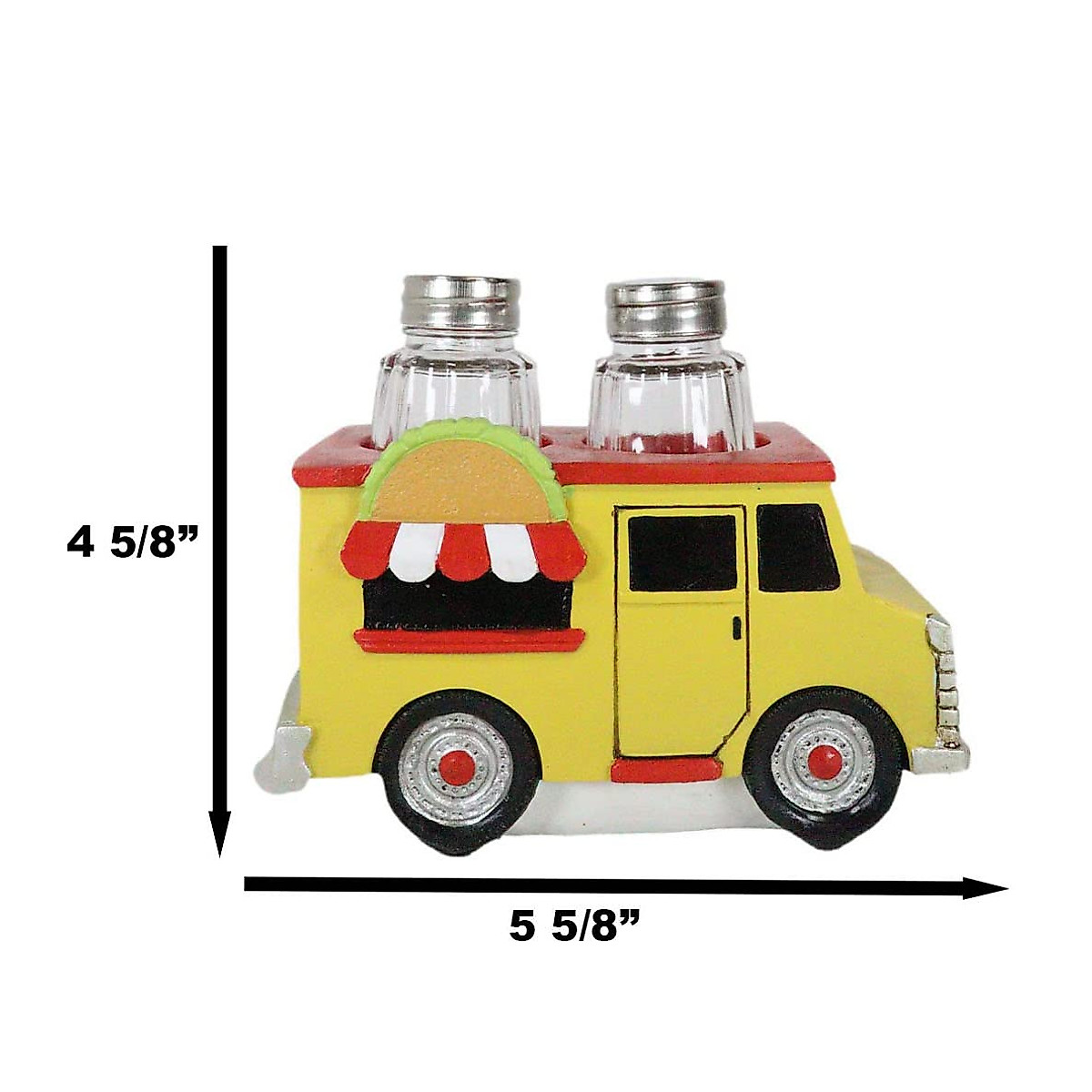 Ebros Gift Cinco De Mayo Fiesta Party Taste Of Mexico Tex-Mex Taco Food Truck Hot And Fresh Salt And Pepper Shakers Set Holder Figurine 6.25"Long Tacos Kitchen Dining Bar Countertop Table Accent