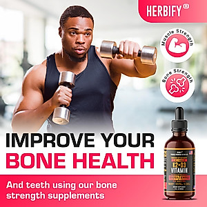 Vitamin D3 K2 Drops – Liquid Vitamins for Women, Men & Teen Vitamins - Bone Strength Supplements - D3 K2 Mt Vitamins for Immune Support & Heart Health - Vitamin D3 10000 Iu Liquid K2 Drops – 2 oz