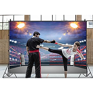 CSFOTO 6x4ft Boxing Arena Backdrop Boxing Match Stadium Wrestling Backdrop WWE Backdround Boxing Ring Decor Backdrop Adults Birthday Photo Background