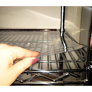 The Global Display Solution Wire Rack Shelf Liners | Durable PVC | Pre-Cut Notched Corners | 4 Pack | 48" L x 14" W