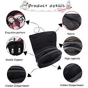 IUTOYYE Anime Pencil Case Holder Pouch Holder Box Organizer Stationery Large Capacity Makeup Bag Zipper Canvas Pencil Box School Gift(A Style)