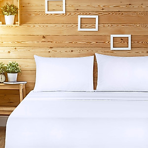 Utopia Bedding Cotton Blend Pillowcases Queen Size - 12 Pack - T-180 Bulk Pillowcase Set- Perfect for Home, Hospital & Hotel Quality Pillow Covers 20 X 30 (Queen, White)