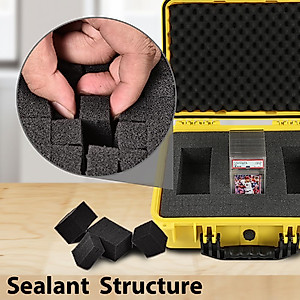 G-PLUS Graded Card Storage Box Compatible with BGS PSA SGC FGS Weatherproof Graded Sports Trading Cards(Large, Orange & Yellow)