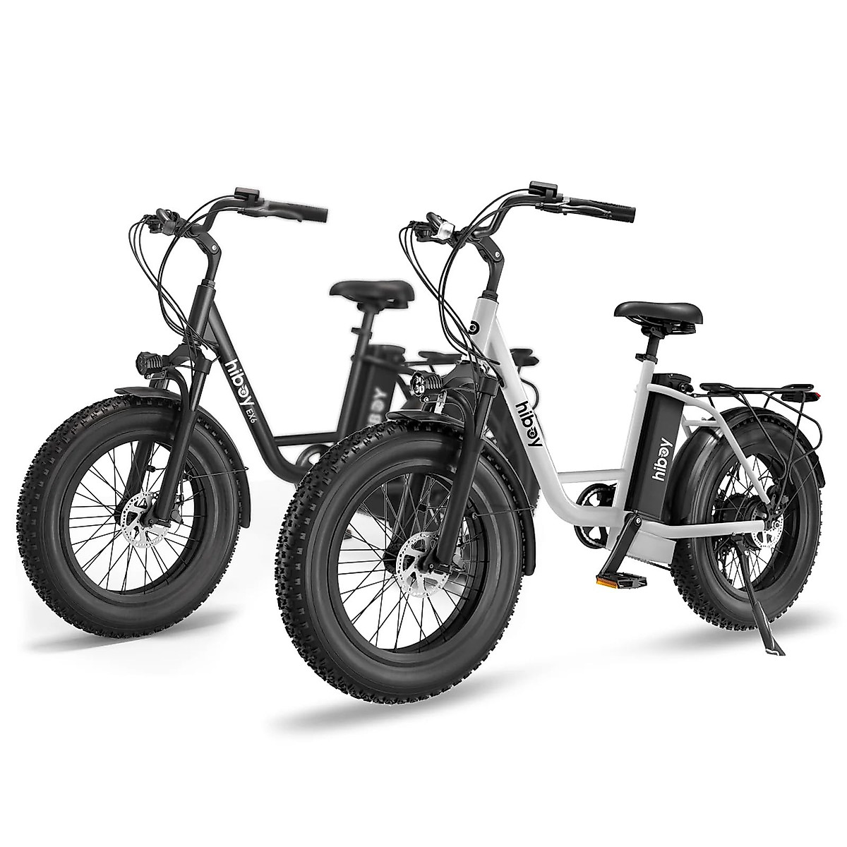 Hiboy Electric Bike x2(Black x1, White x1), 500W Motor (9600W Peak), 720WH Removable Battery, 25MPH Top Speed, 20"x4.0" Fat Tire E-Bike