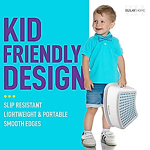 Zulay Home Step Stools for Bathroom Sink with Anti-Slip Surface & Base - Kids Step Stool for Toddlers Potty Training, Kitchen, Living Room, Bedroom, Toy Room (Blue)