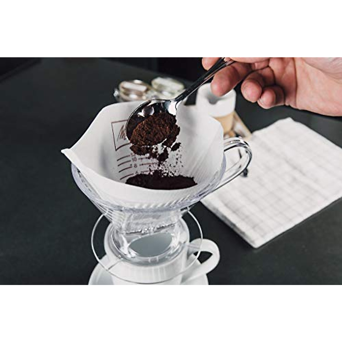 Melitta 4 Cone Coffee Filters, White, 40 Count (Pack of 12) 480 Total Filters Count - Packaging May Vary