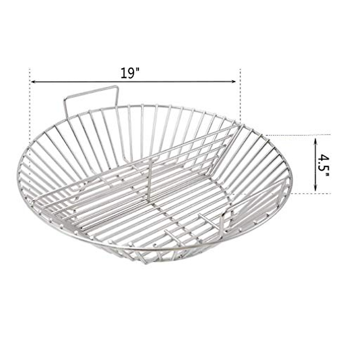 only fire Stainless Steel Charcoal Ash Basket Fits for Kamado Joe Big Joe