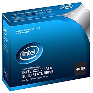 Intel X25-V 40 GB Solid State Drive with Internal SATA and Power Cables SSDSA2MP040G2K5