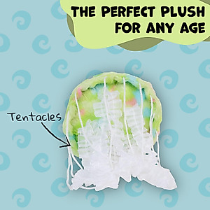 WISHPETS ConfettiSoft 7" Jellyfish Stuffed Animal Plush Toy - Green