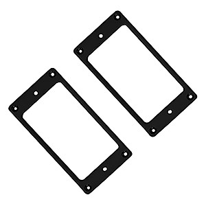 2PCS Yootones Metal Humbucker Pickup Ring Cover Frame Replacement Compatible with LP SG Guitar Mounting Electric Guitars (Black)