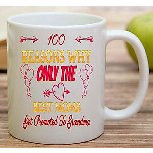 Funny Grandmothers Gift, the Gift for Grandmom To Be - for Moms Navy Multicoloured Unisex Sweat 11 Oz White Ceramic Coffee Mug