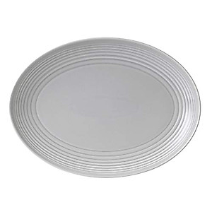 Royal Doulton Maze Oval Platter 32cm Light Grey