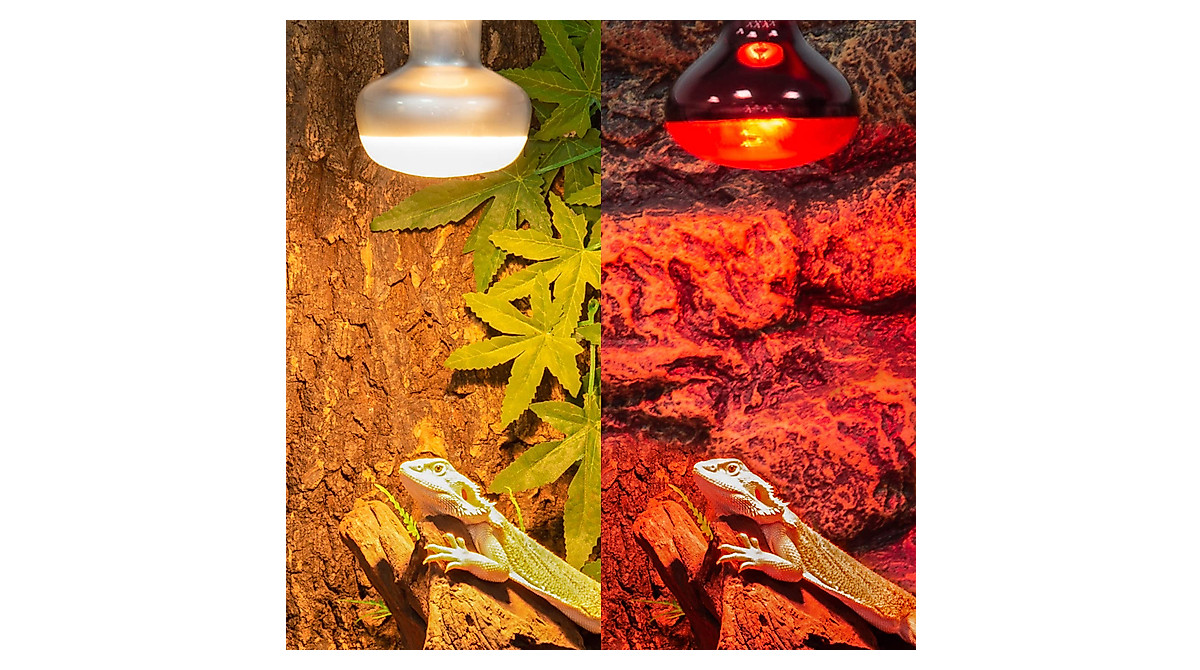 REPTIZOO Dual Lamp Fixture Combo for Reptiles