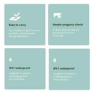 SWR Dawei Vet Ultrasound Machine Portable Veterinary Handheld Scanner B-Ultra Sound Lightweight Ultrasound Pregnancy Tester with Waterproof Probe for Pig,Sheep,Dog use (Back Fat Probe)