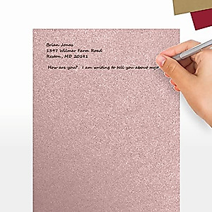 LUXPaper 8.5" x 11" Cardstock | Letter Size | Misty Rose Metallic - Sirio Pearl | 111lb. Cover | 50 Qty